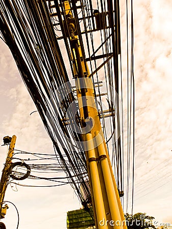 Tangled Power Lines. Stock Photo | CartoonDealer.com #32322306