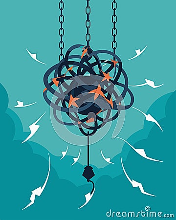 A Tangled Web Of Broken Chains Suspended In Midair Symbolizing The ...