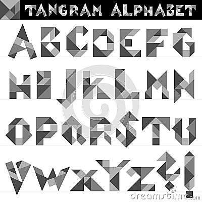 Tangram Alphabet Vector Stock Illustration - Image: 56206029