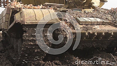 Tank Exercises at the Training Ground. Shots of Tanks in Motion. Stock ...