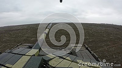 Tank Exercises at the Training Ground. Shots of Tanks in Motion. Stock ...