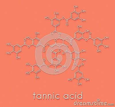 Tannic Acid Molecule One Isomer Shown. Type Of Tannin. Skeletal Formula ...