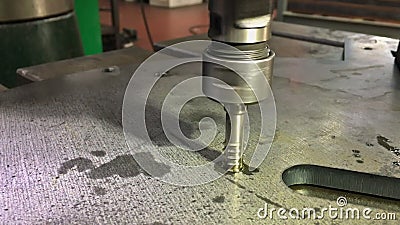Threading in the Hole. Tool for Drilling and Threading. Metalworking As ...