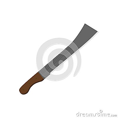 Tapanga Machete Flat Design Vector Illustration Isolated On White ...