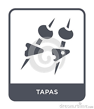 Tapas Icon In Trendy Design Style. Tapas Icon Isolated On White Background. Tapas Vector Icon ...