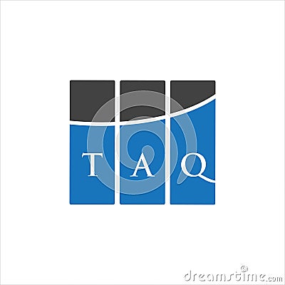 TAQ Letter Logo Design On White Background. TAQ Creative Initials ...