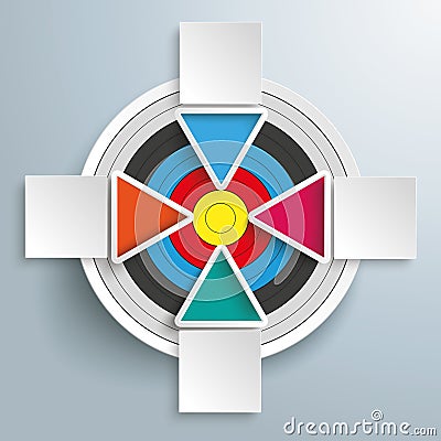 Target Colored Infographic 4 Triangles Squares Vector Illustration ...
