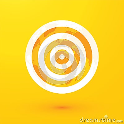 Target And Yellow World Map Vector Illustration | CartoonDealer.com ...