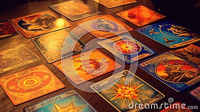 Tarot Cards For Predict The Future. Gypsy Card. Generative Ai Royalty ...
