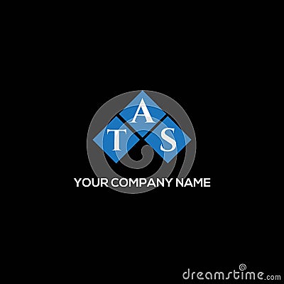 TAS Letter Logo Design On BLACK Background. TAS Creative Initials ...