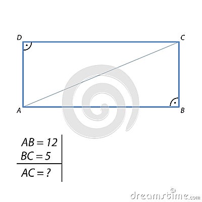 The Task Of Finding A Diagonal Rectangle Royalty-Free Stock Image ...
