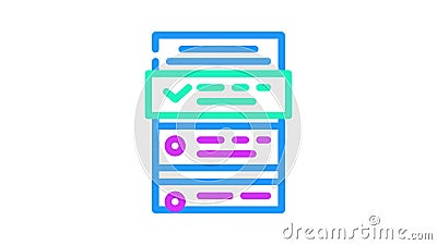 Task List Color Icon Animation Stock Video - Video of management ...