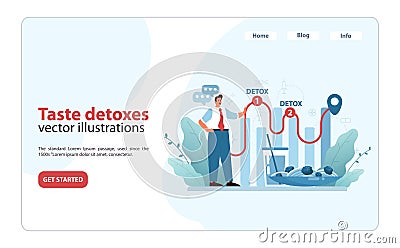 Taste Detox Concept. A Visual Cartoon Vector | CartoonDealer.com #313300821