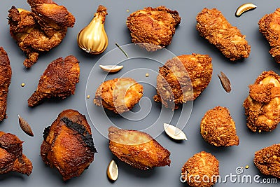 Ai Generative Tasty Fried Chicken Chunks With A Crispy And Flaky ...