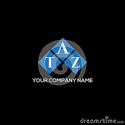 TAZ Letter Logo Design On BLACK Background. TAZ Creative Initials ...