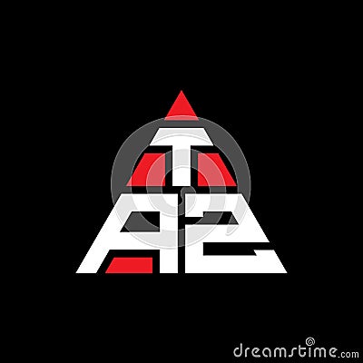 TAZ Triangle Letter Logo Design With Triangle Shape. TAZ Triangle Logo ...
