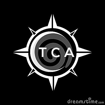 TCA Abstract Technology Logo Design On Black Background. TCA Creative ...
