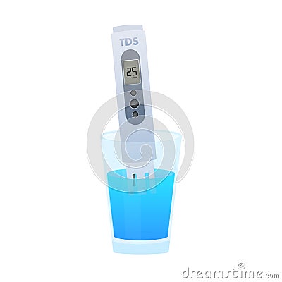 TDS - Total Dissolved Solids. Testing Your Water. Vector Stock ...