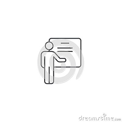 Teacher, Instructor Vector Icon Symbol Isolated On White Background ...