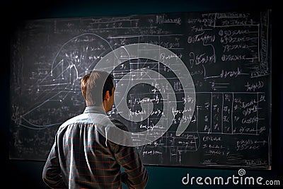 Teacher Or University Professor Writing Mathematics Calculations On ...