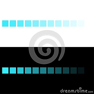Teal, Blue Color Palette Fading Into Transparency. Teal, Blue Color ...