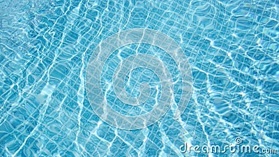 Teal Color Water in the Above Ground Pool with Light Reflections. Stock ...