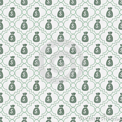 Teal And White Money Bag Repeat Pattern Background Stock Illustration ...