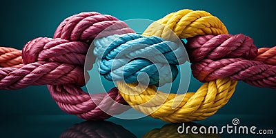 Team Rope Diverse Strength Connect Partnership Together Teamwork Unity ...