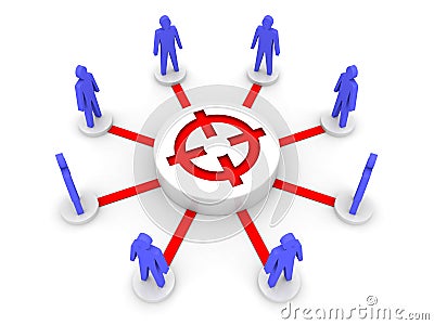 Team Target Icon. Isolated Team Target Icon Vector Illustration from ...