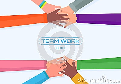 Teamwork, Hands People. Cartoon Vector | CartoonDealer.com #181087163