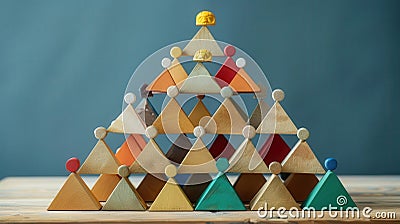 Teamwork Pyramid A Pyramid Structure Built With Geometric Shapes, Each ...