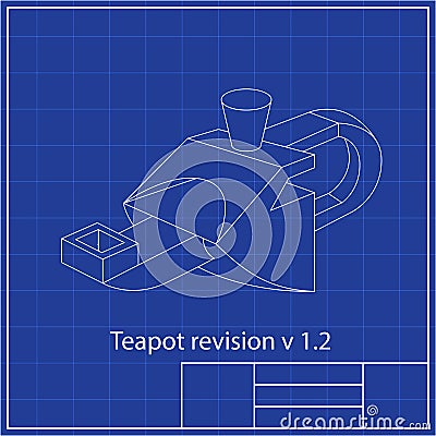 Teapot Blueprint. Blueprints. Mechanical Engineering Drawings Of Teapot ...