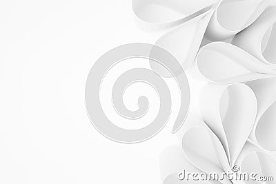 Teardrops Shape Of Paper As Elegant Soft Light White Vertical Border ...