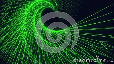 3D Green Wireframe Spiral Grid Loopable Motion Background Stock Video ...