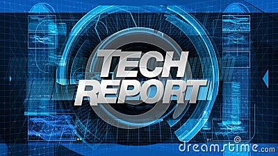 Tech Report - Broadcast News Graphics Title Stock Footage - Video of ...