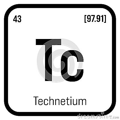 Technetium, Tc, Periodic Table Element Stock Image | CartoonDealer.com ...