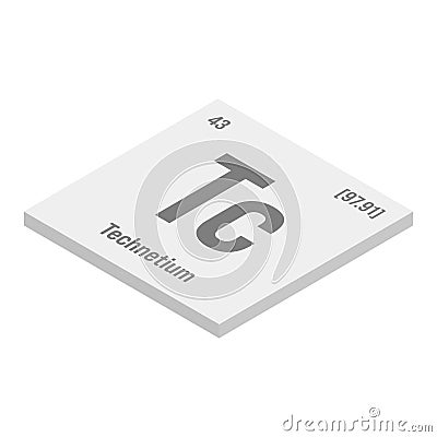 Technetium, Tc, Periodic Table Element Vector Illustration ...