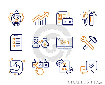 Technical Algorithm, Creativity And Correct Checkbox Icons Set. Vacancy, Demand Curve And ...