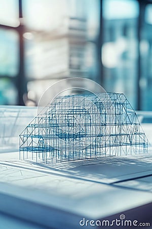 Technical Blueprint Showing The Computational Design Process For 3D ...