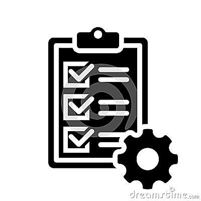 Technical Check List Vector Icon. Checklist Clipboard Illustration Sign ...