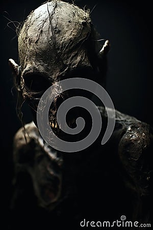 A Bald Horror Looking Demon With A Evil Haunting Expression On His Face ...