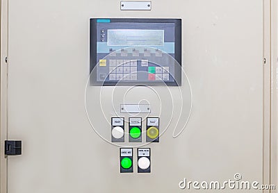 Technical Display On Control Panel With Electrical Equipment Devices ...