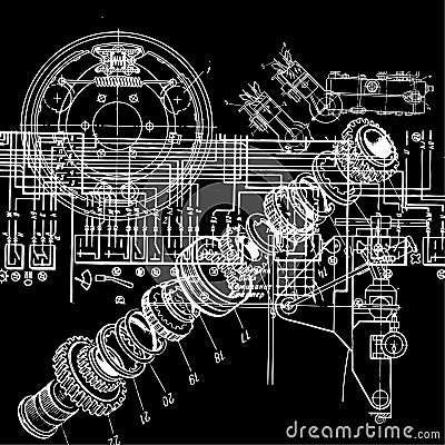 Technical Drawing Cartoon Vector | CartoonDealer.com #18330539