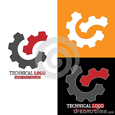Technical Logo. Vector Illustration For A Logo, Sticker, Or Emblem ...