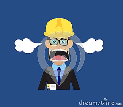 Technician Engineer Worker - Screaming In Aggression Stock Photography ...