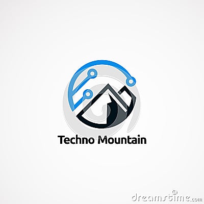 Techno Lab Logo Vector, Concept with Circuit Electron, Element,icon ...
