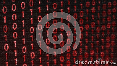 Technological Digital Binary Data Glitch Background with Binary Code. Binary Digits 1 and 0 on ...