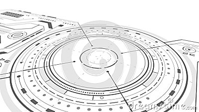 Technological Drawing of the Future.Engineering Innovation.HUD Digital ...