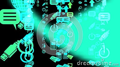 Technology and Communications Animation Stock Video - Video of ...
