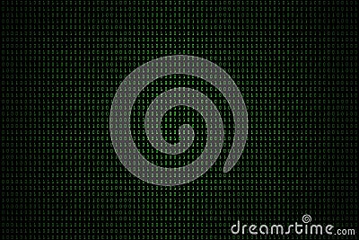 Technology Digital Dark Or Black Background With Binary Code In Light ...